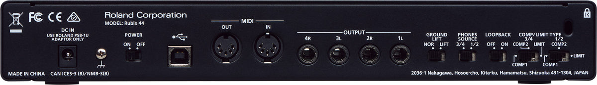 Roland Rubix44 USB Audio Interface – The Music Man Online Store